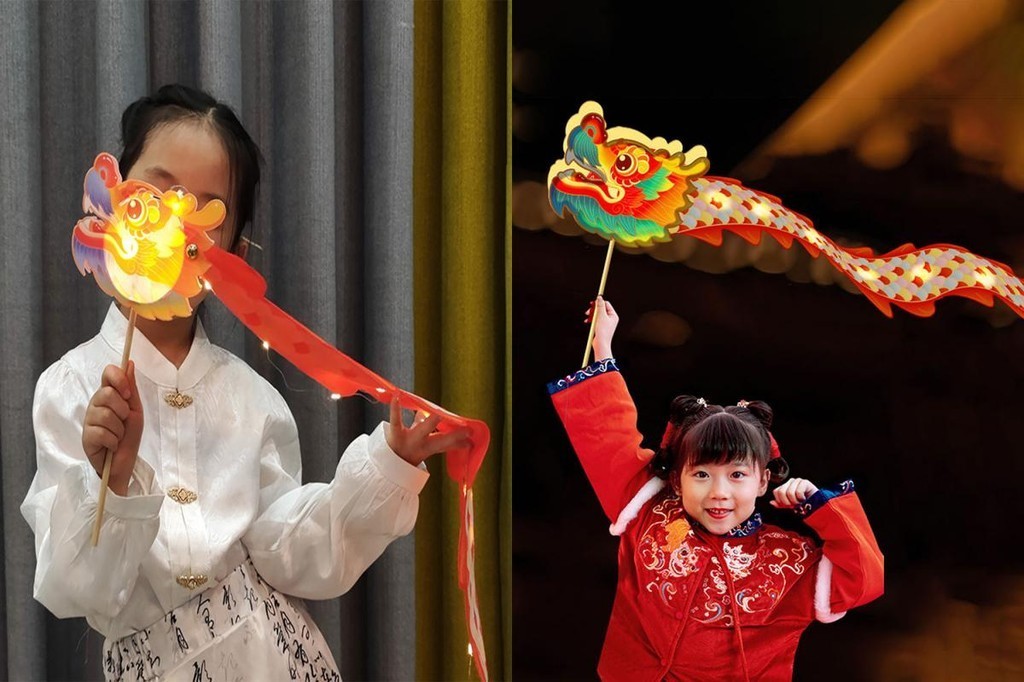 ZS* Fun Lantern Making Activity Diy Chinese Dragon Dance Lantern Kit ...