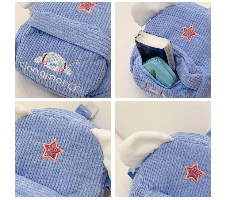 (B795) 17cm Kuromi Melody Cinnamoroll Sling Bag Corduroy Beg Baldu ...