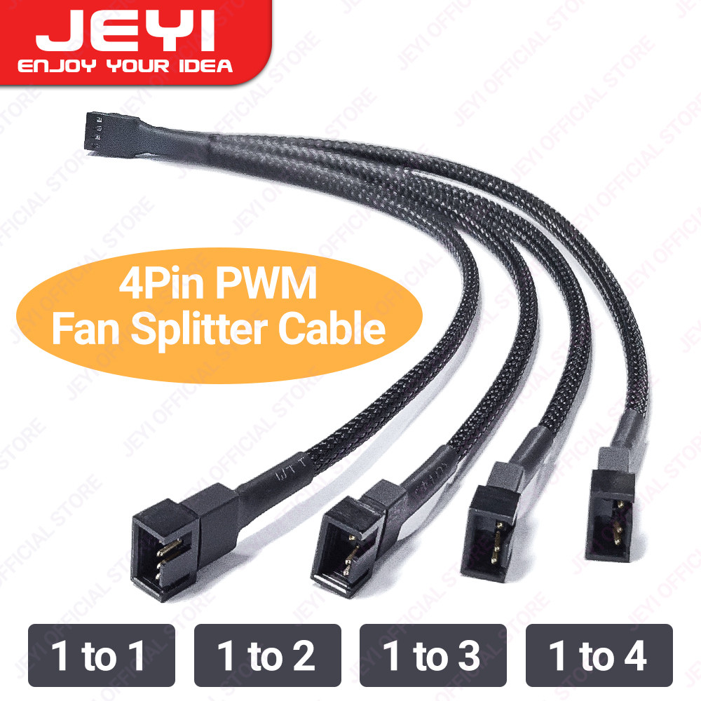 Limited time discount JEYI PC Fan Splitter Extension Cable - 1 to 4 PWM ...
