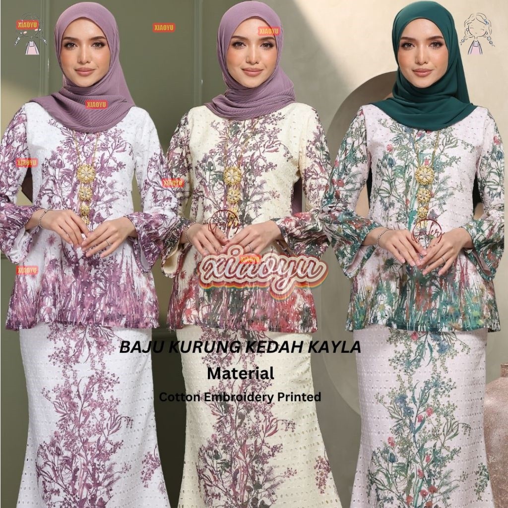 Baju Kurung Kedah Kayla Full Lining Kain Potongan Mermaid By Galeri ...