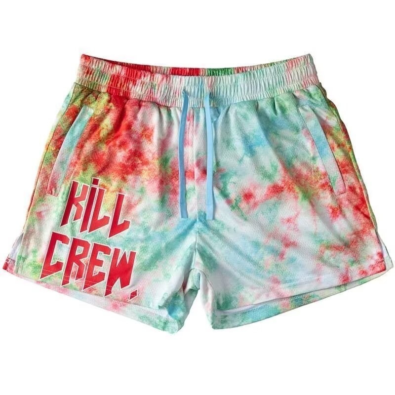 Men's American Street Style Colorful Printed Mesh Shorts Basketball ...