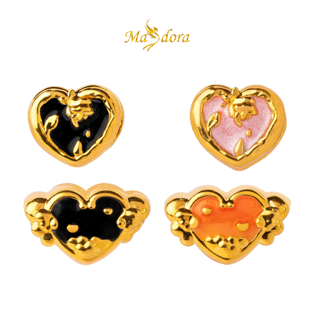 MASDORA 999 Gold Beads Bead Emas ~ HG Cupid Hearts (EMAS 999/24K ...