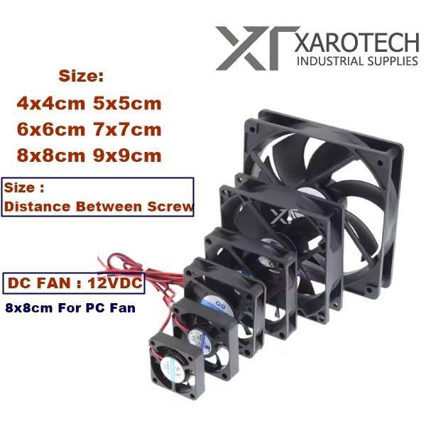 Brushless DC 3x3cm 4x4cm 5x5cm 6x6cm 7x7cm 8x8cm 9x9cm Fan 2-Wire 12VDC ...