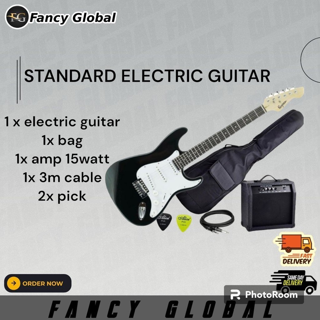 PAKEJ GITAR ELEKTRIK UNTUK PERMULA MURAH & BERKUALITI | Shopee Malaysia