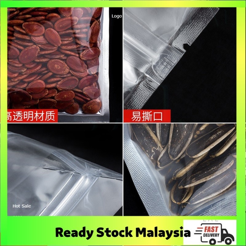 50pcs Zip lock Aluminium Packing Bag Semi Metalised Zipper bag ...