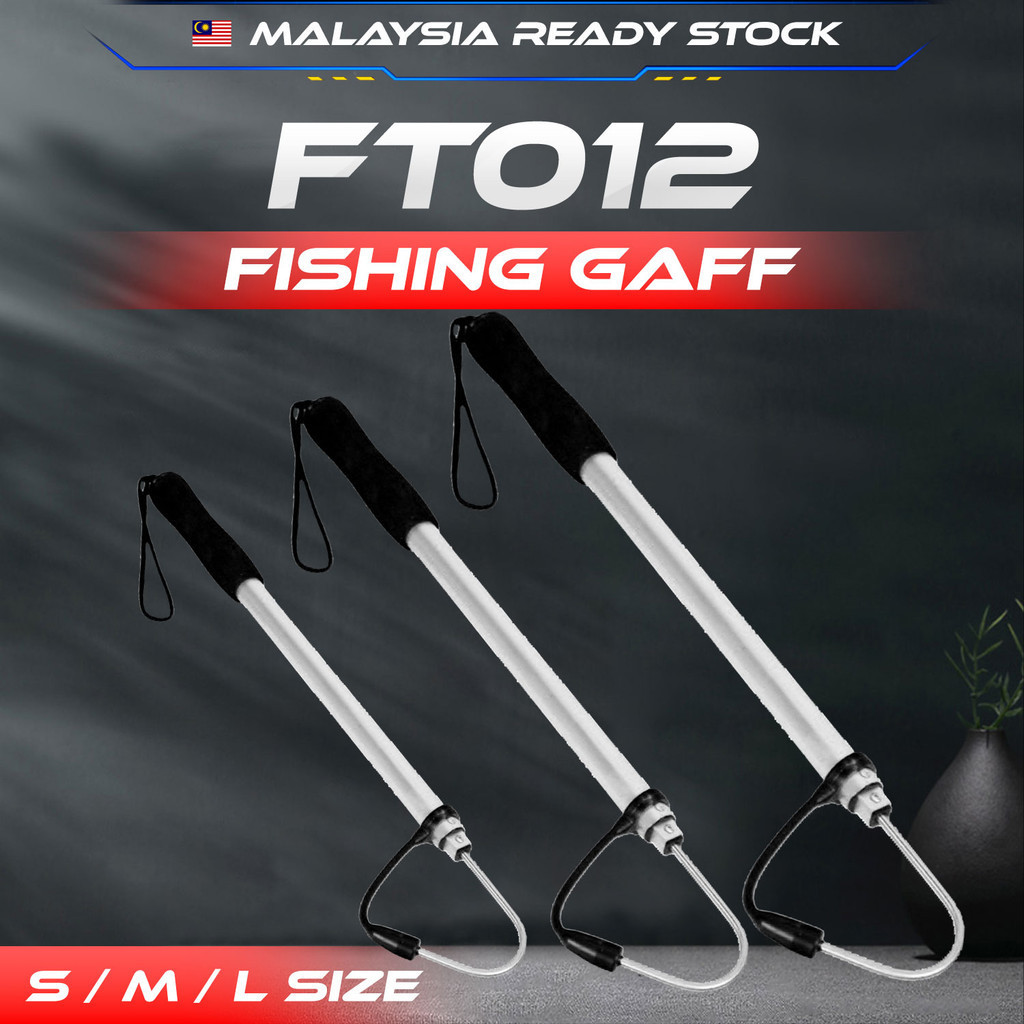 【MR.T】 Gancu Ikan 60cm/90cm/120cm Telescopic Stainless Aluminium Gaff ...