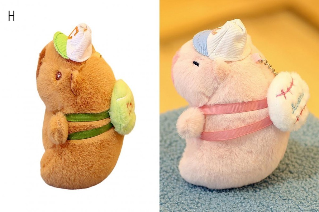 BF Capybara Shape Keychain Capybara Key Ring Cute Plush Capybara ...