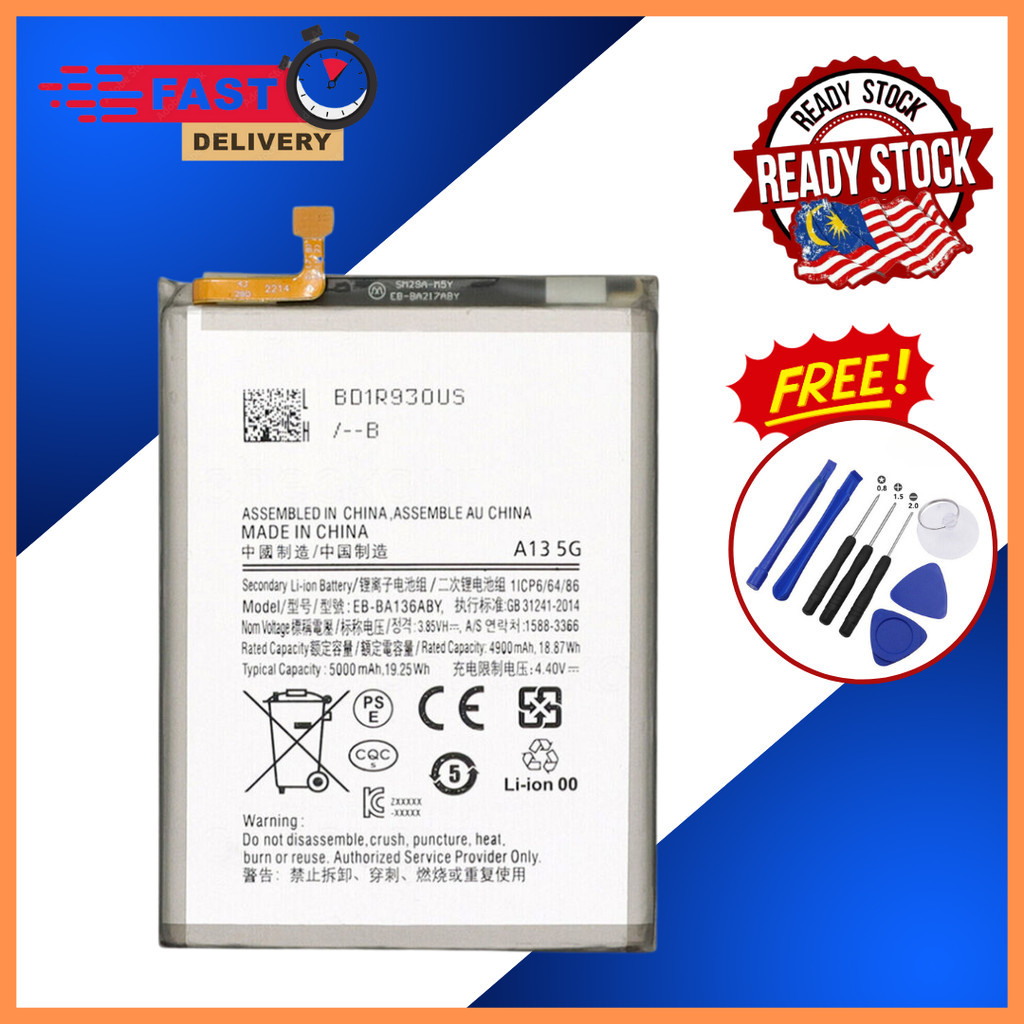 Compatible For Galaxy A13 5G (BA136ABY) Battery Bateri Replacement ...