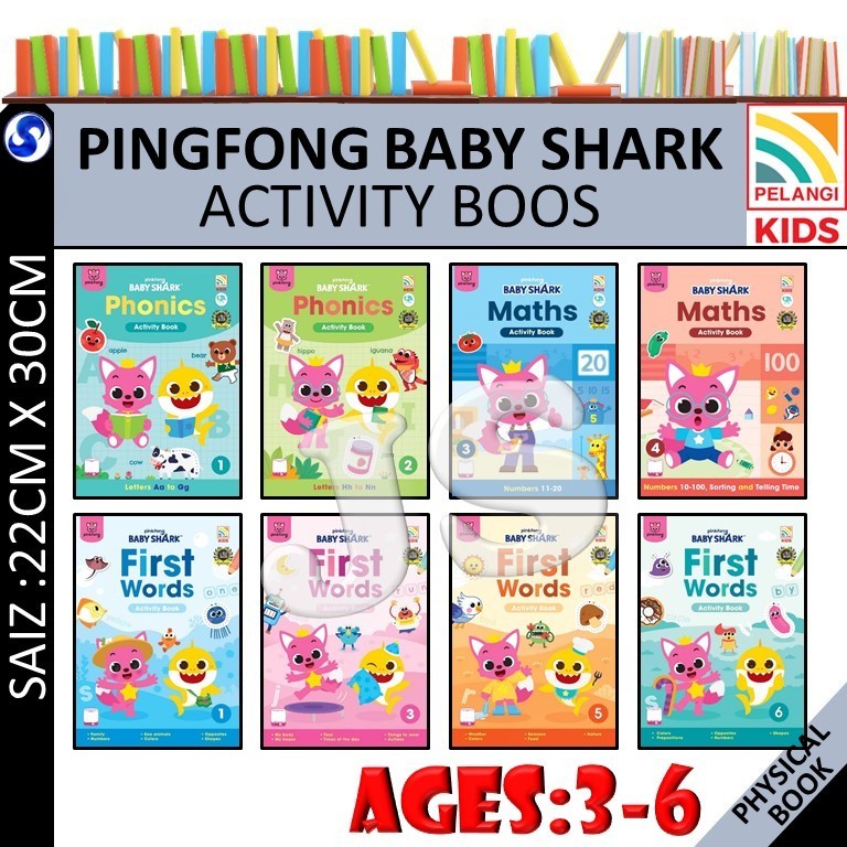 BABY SHARK FIRST WORDS ACTIVITY BOOK | PHONICS & MATHS ACTIVITY WITH ...