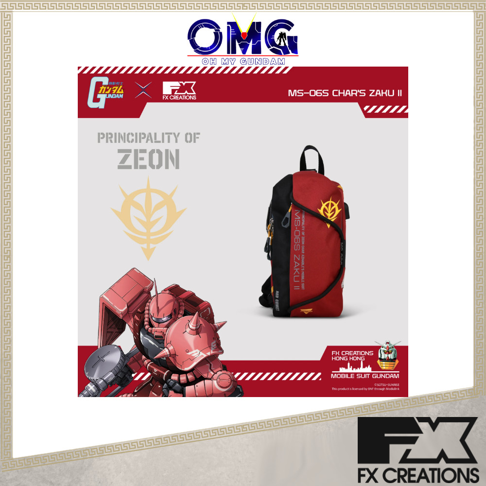 FX Creations MS-06S Char's Zaku II Sling Bag Single Strap Backpack ...