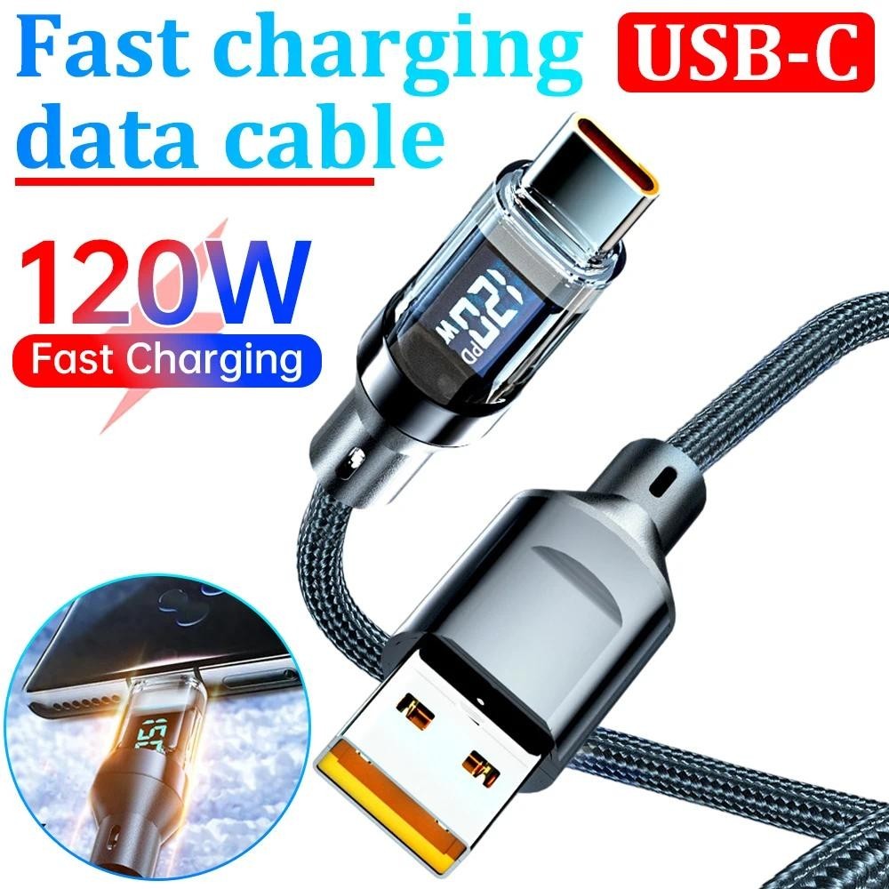 2m Smart Data Cable 120W Super Fast Charging With Led Display Usb To ...