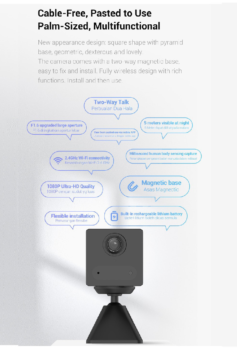 Ezviz CB2 2MP Full HD 1080P Two Way Talk Motion Detection Wi-Fi Battery ...