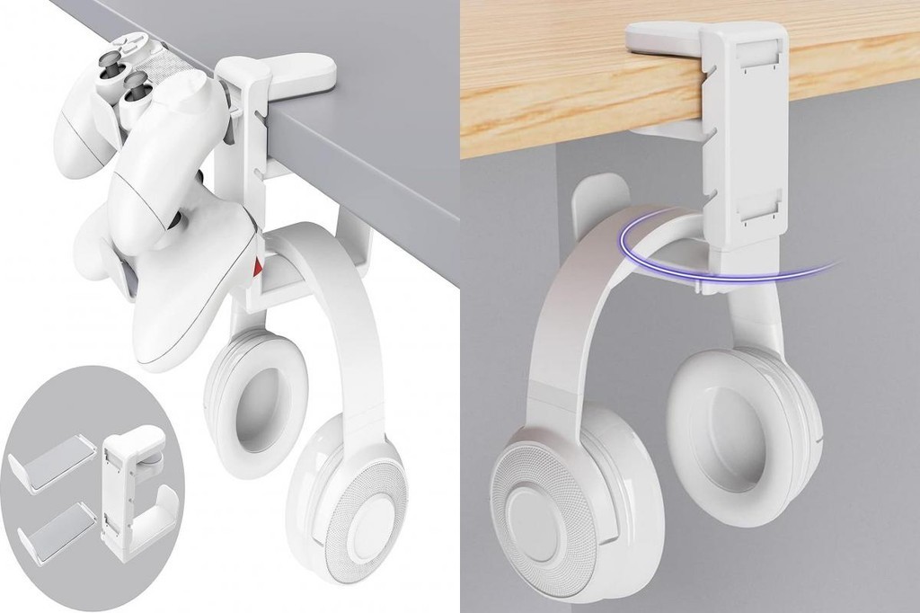 [Ready stock] Headphone Rack Gaming Headset Holder 360-degree Rotating ...