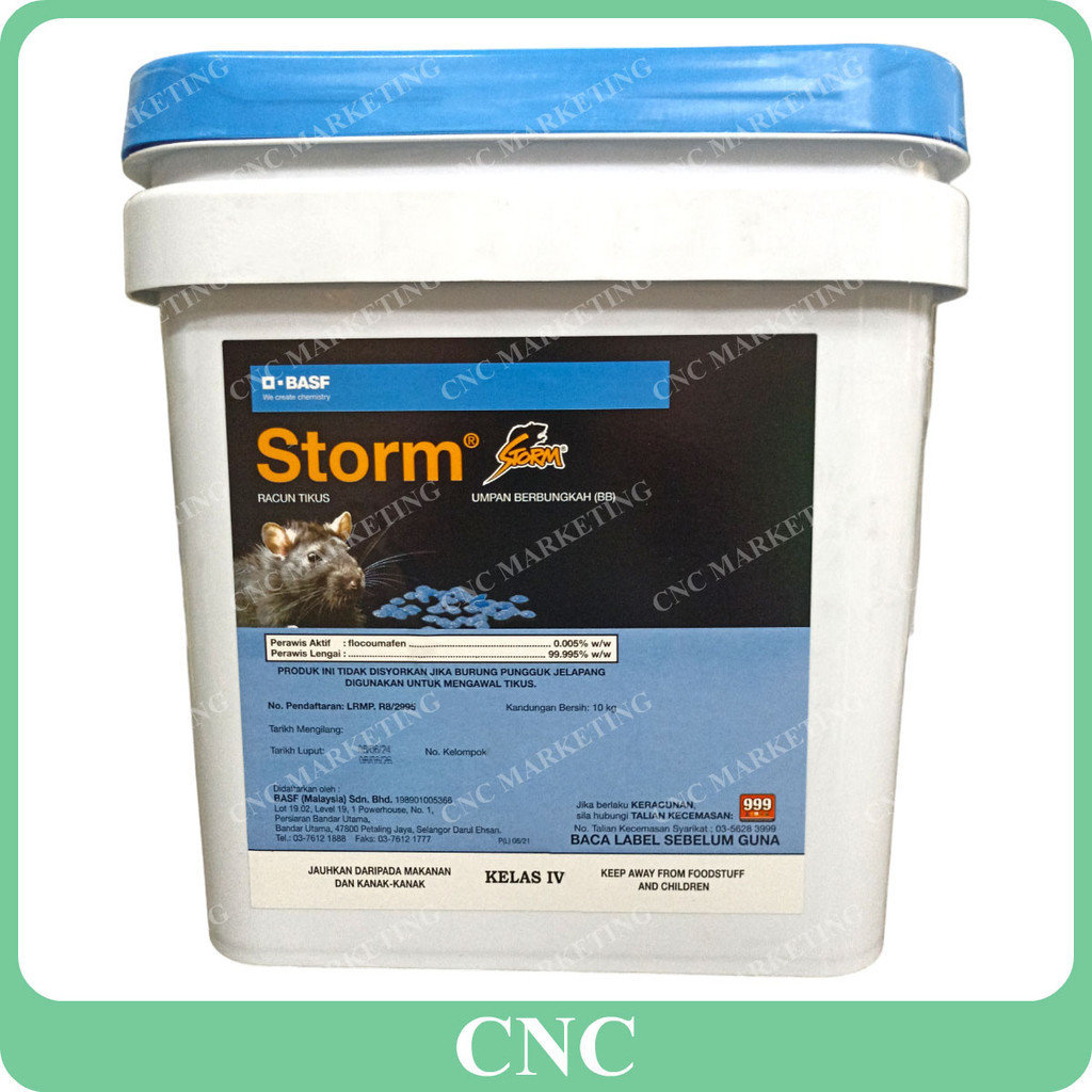 10KG Storm BASF Flocoumafen 0.005% Racun Tikus Rodenticide 老鼠药 Mouse ...