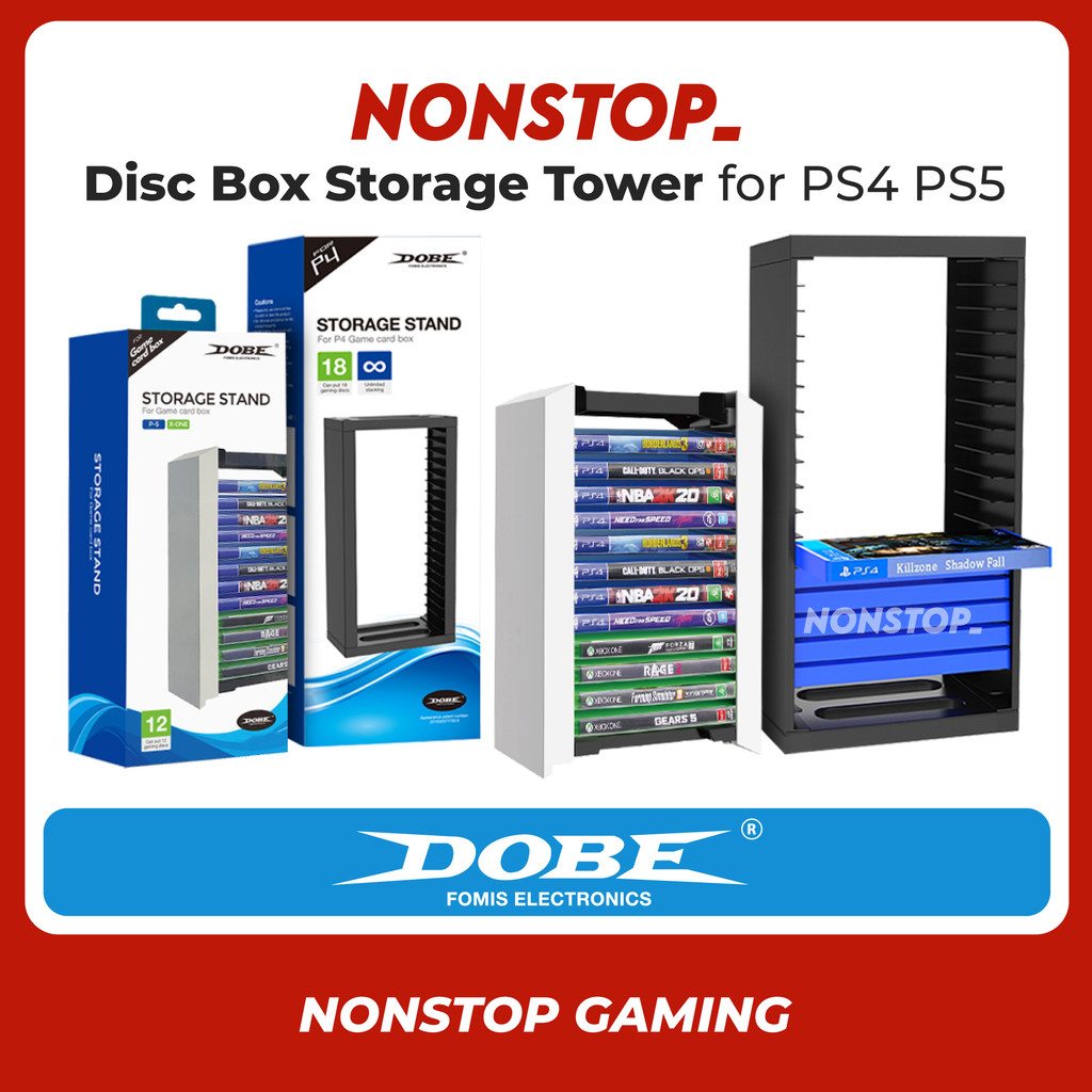 DOBE PS5 Disc Storage Stand 12Slot 18Slot 36Slot for PS4 Xbox Game Disc ...