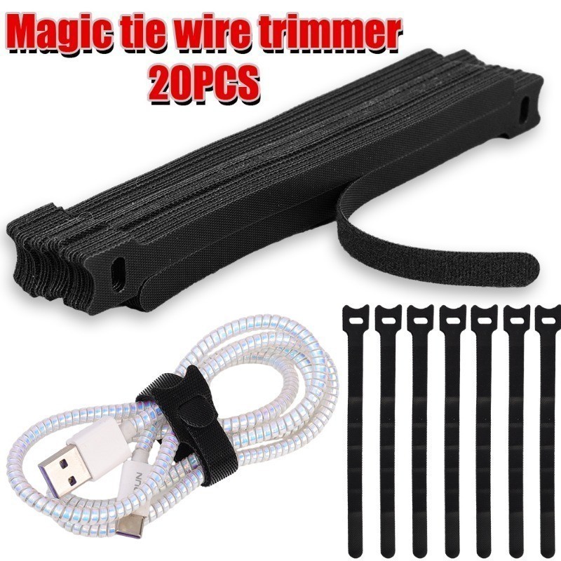 10Pc Cable Organizer - Data Cable Sorting Zip Ties - Self Adhesive Back ...