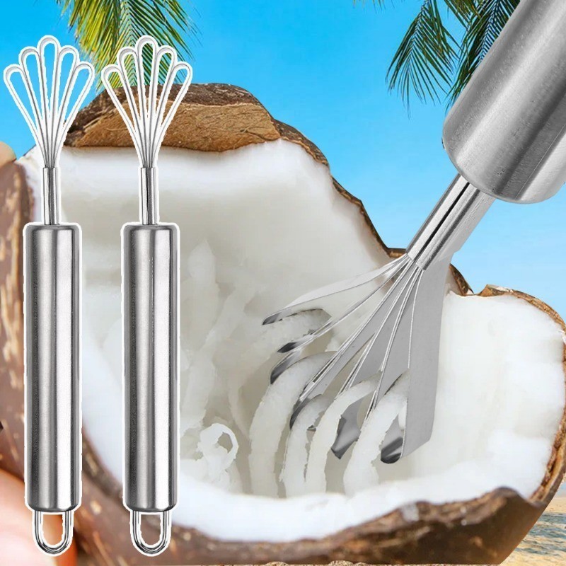 2Pcs/Set Coconut Meat Scrapers High Quality Stainless Steel Shredded ...