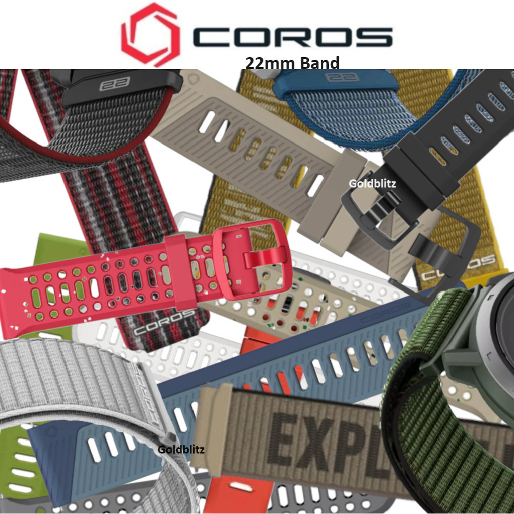 Coros Strap 22mm for Pace3 / APEX Pro / Apex 46mm / Apex 2 Pro / Pace 3 ...