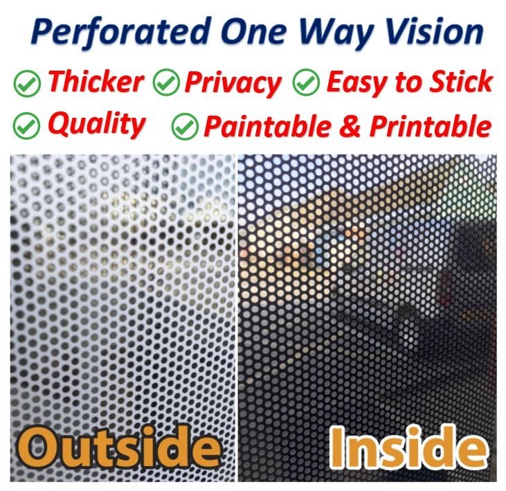 Perforated Tinted One Way Vision Window Film Printable Privacy Window ...