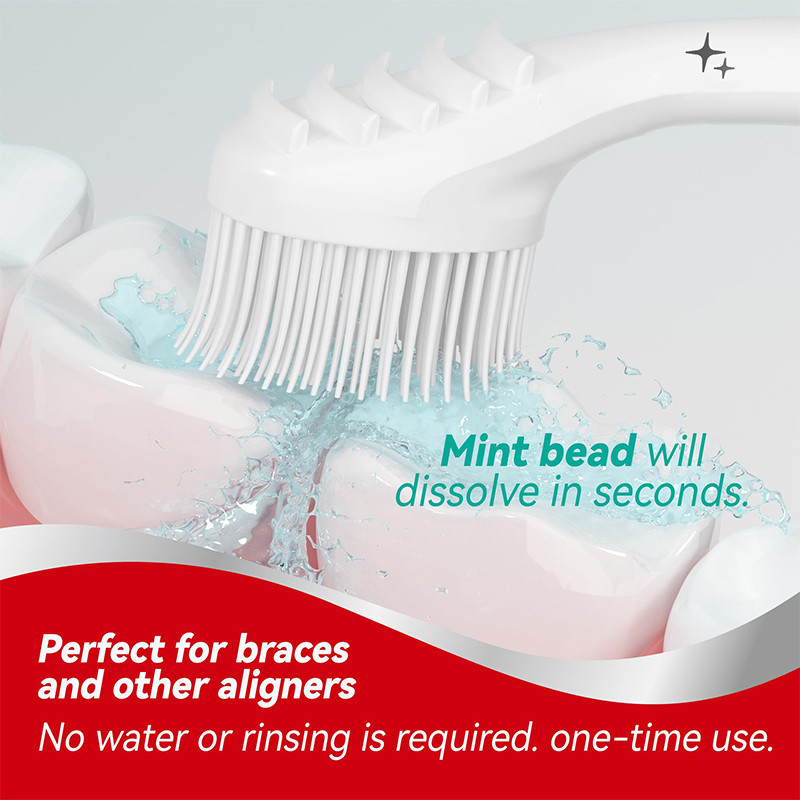 Portable Mini Brush On The Go Disposable Toothbrush With Toothpaste ...