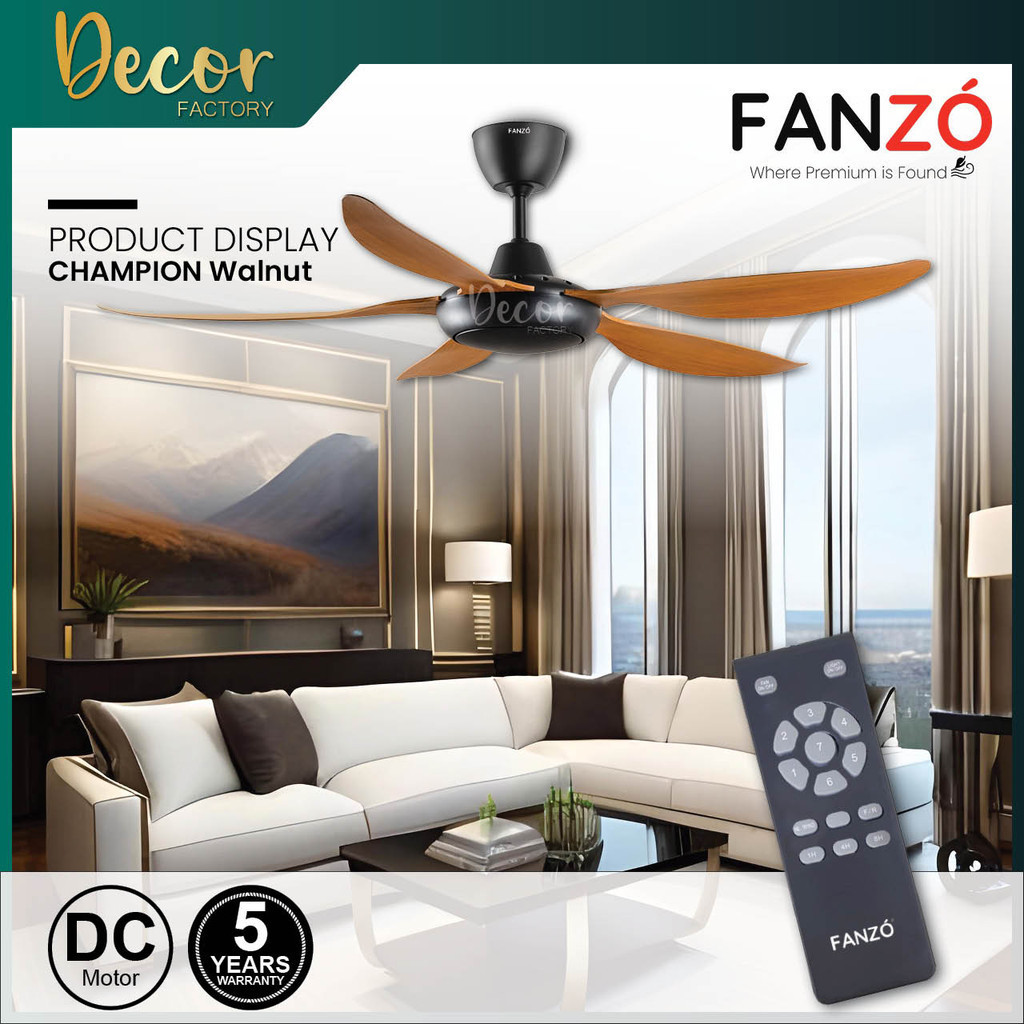 FANZÓ Fan FANZO CHAMPION FANZO CHAMPION LED 56" 5 Blades 7 Speed DC ...