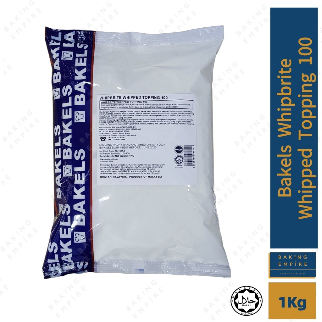 Bakels Whipbrite Whipped Topping 100 1kg | Shopee Malaysia