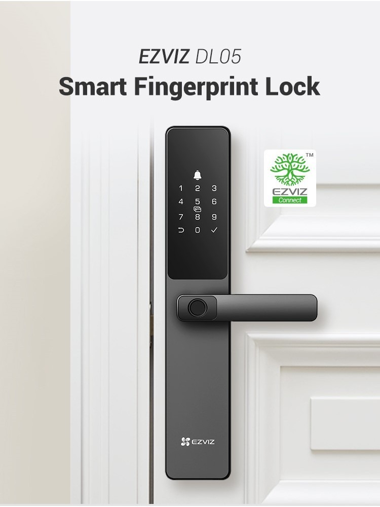 Ezviz DL05 Smart Home Security Fingerprint Door Handle Lock Smart ...