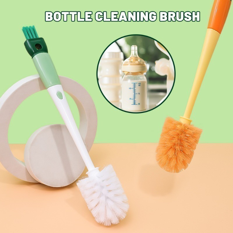 Kitchen Long Handle Milk Bottle Glass Kettle Scrubbing Brushes - Multi ...