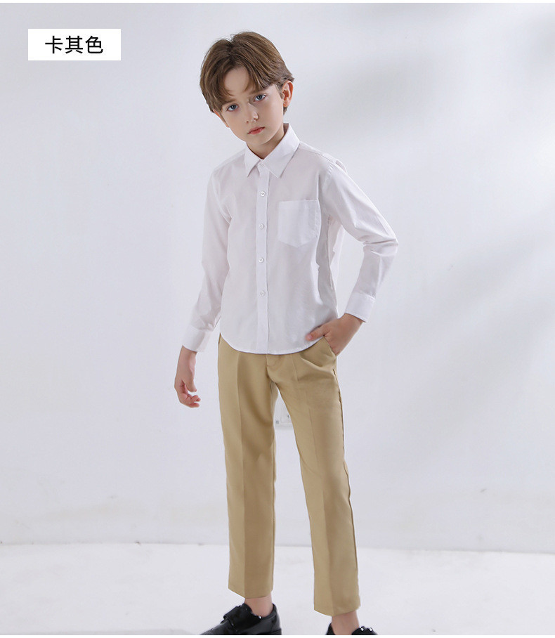 2-14Y White Slacks for Kids Boy Wedding Formal Suit Pants Trousers Boys ...