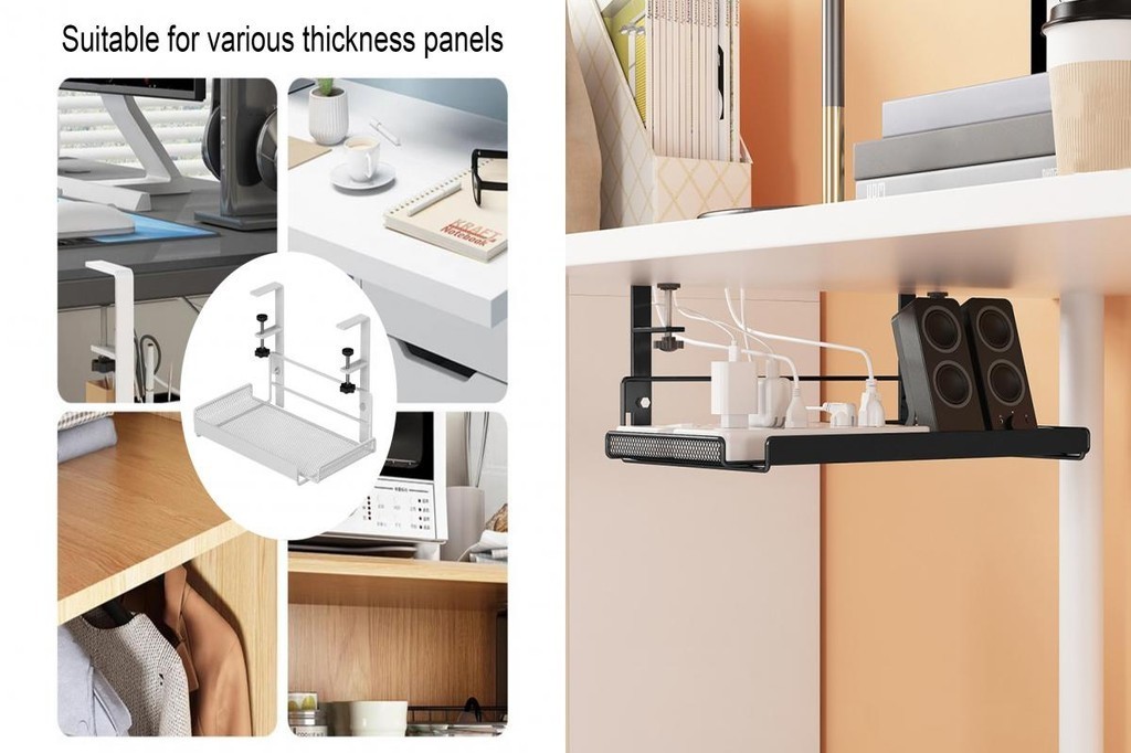 YUH- Wifi Router Storage Rack Adjustable Under-desk Cable Management ...