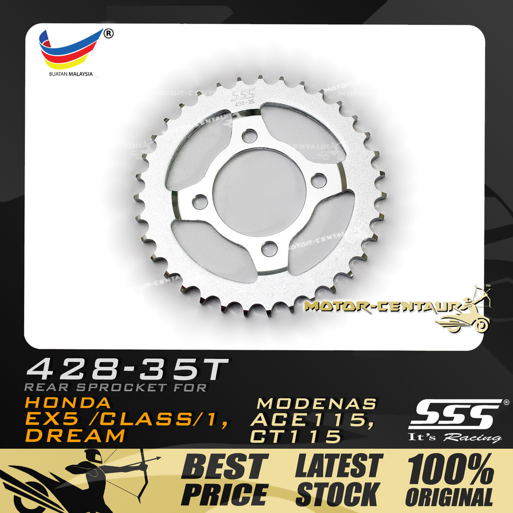 GEGANCU DEPAN & BELAKANG SSS/STT FRONT/REAR SPROCKET 428 EX5/DREAM ...