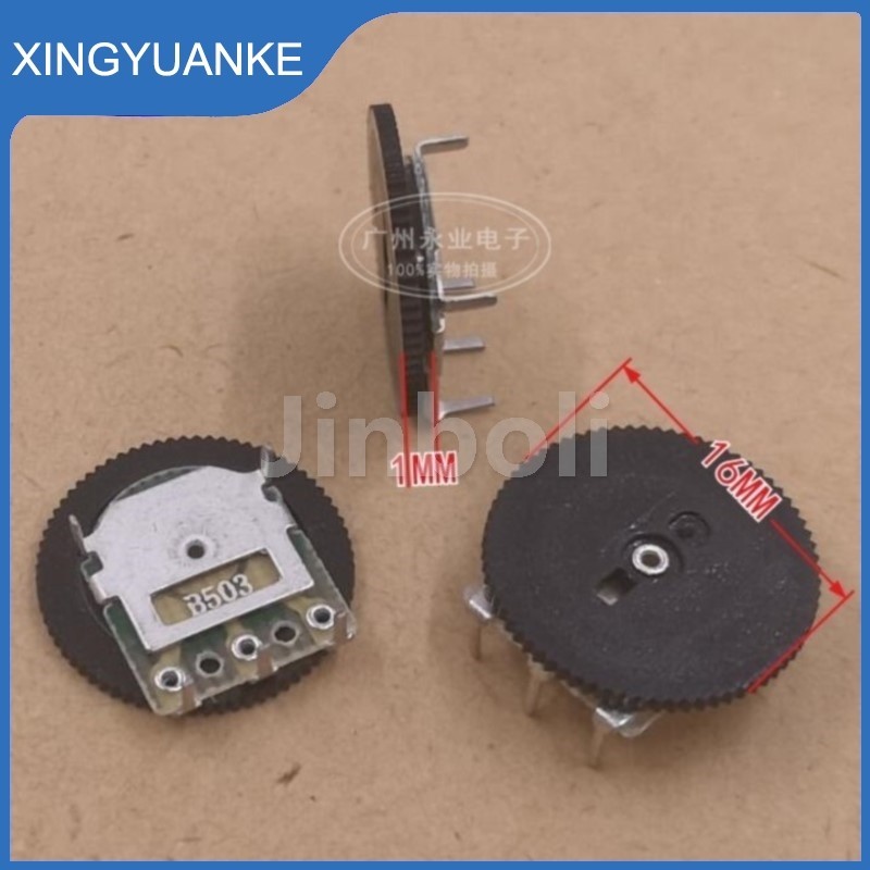 10PCS 16*1MM Single Gear Dial Potentiometer 3Pins B1K B102 B10K B103 ...