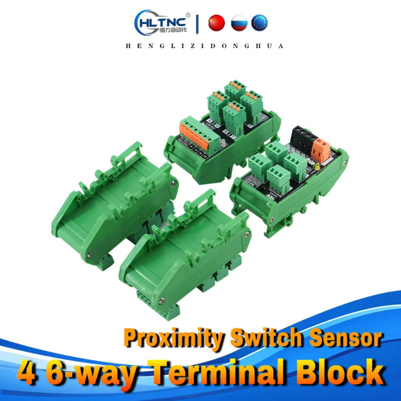 4 way 6-way Proximity Switch Sensor Terminal Block Two-wire Three-wire ...