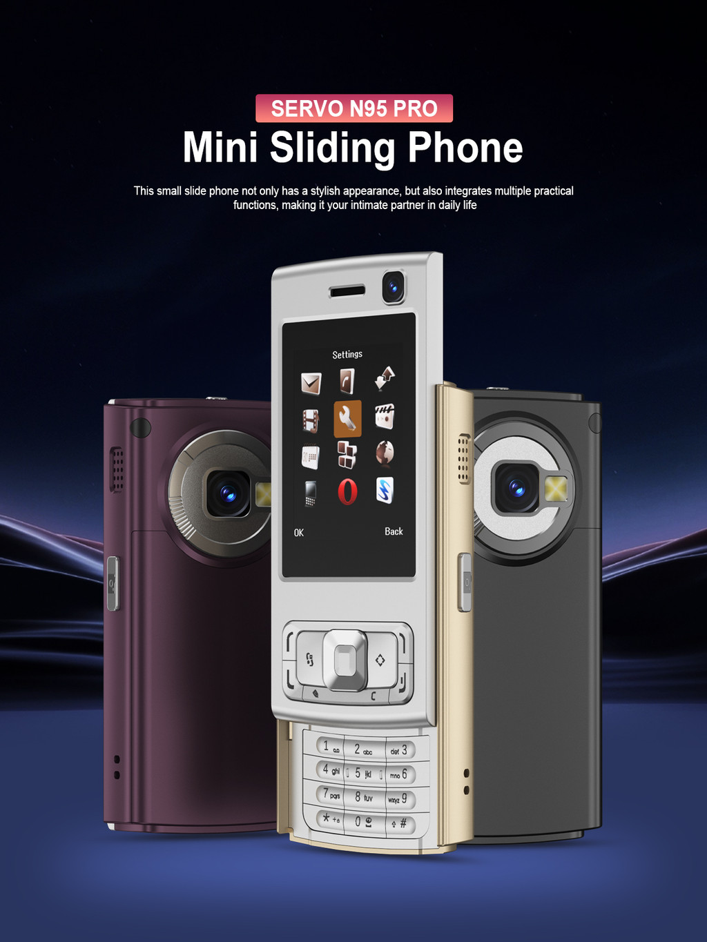 SERVO N95 Pro New Slider Mobile Phone Dual SIM Bluetooth Magic Voice ...