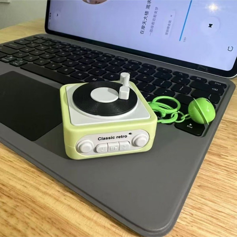 Mini tape recorder couple gift keychain music box pendant with ...