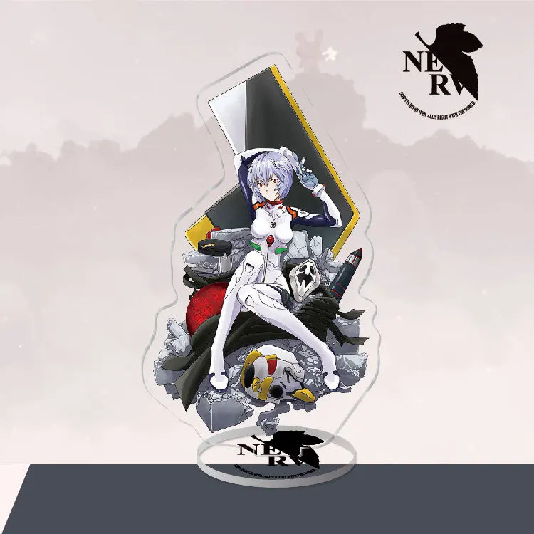 Anime New Century Evangelion Acrylic Stand Model Plate Decoration Desk ...