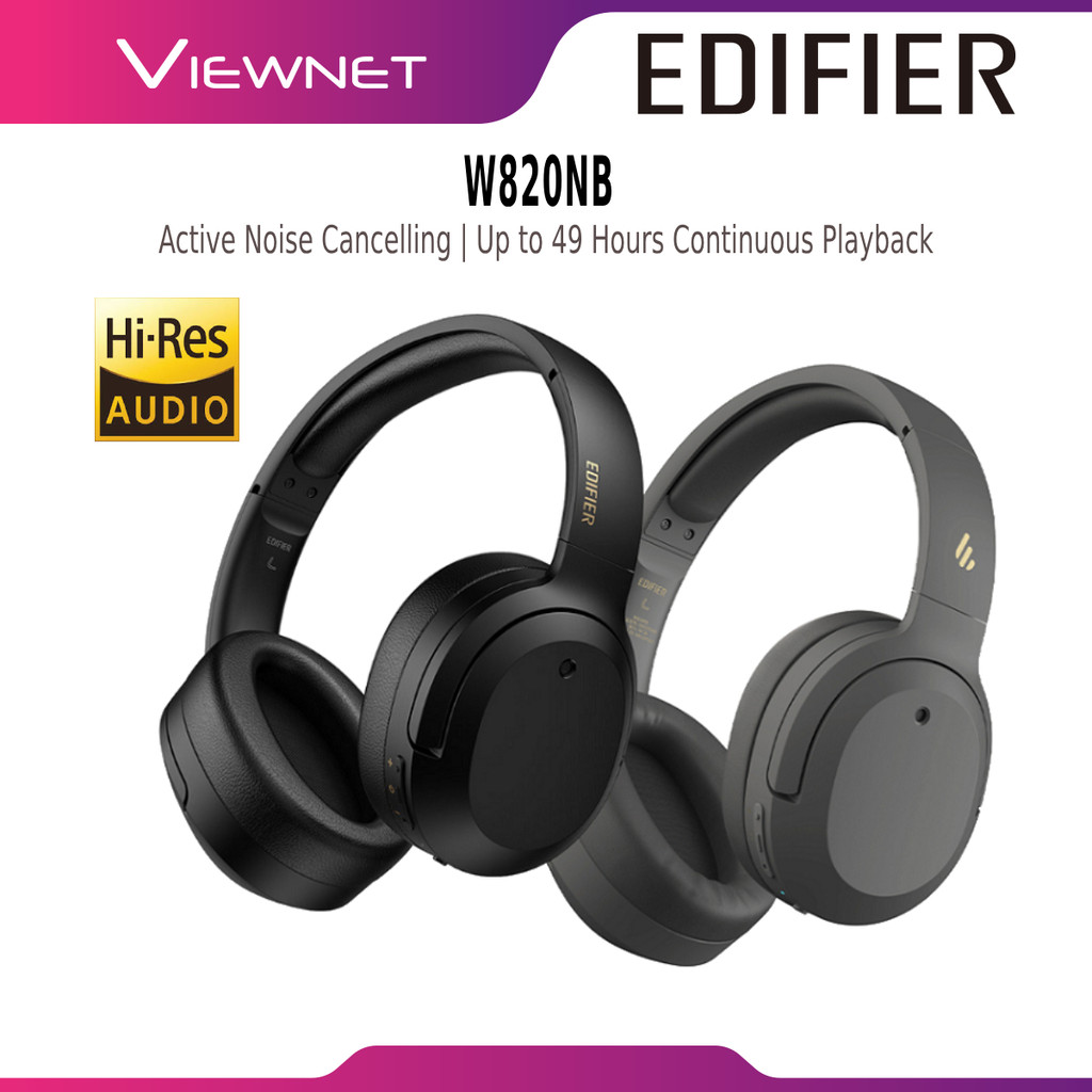 EDIFIER W820NB ACTIVE NOISE CANCELLING BLUETOOTH STEREO HEADPHONE WITH ...