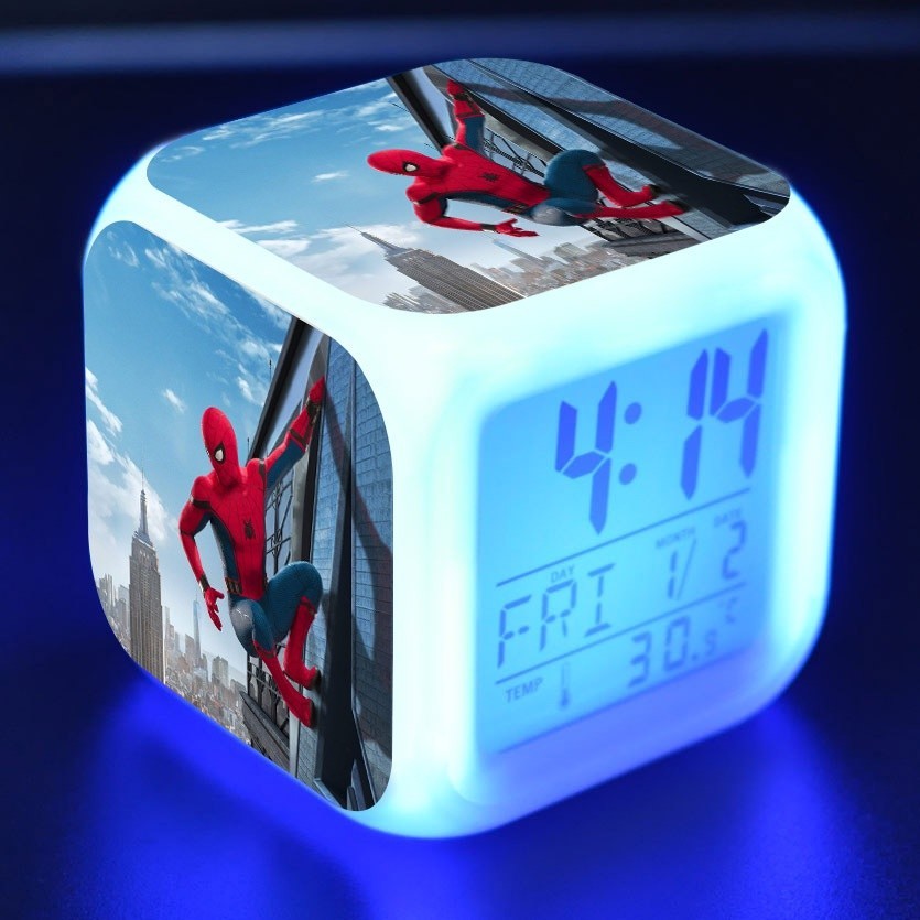 Spider-Man Alarm Clock Homecoming Spider-Man: Homecoming Colorful LED ...