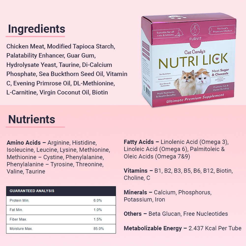 POODEE Pets Furvit Cat Candy Nutri Licks For Cat Pet Vitamin Kucing Cat ...