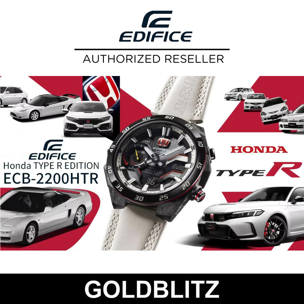 Casio Edifice ECB-2200HTR-1A Honda TYPE R Edition Limited Collaboration Bluetooth Tough Solar ...