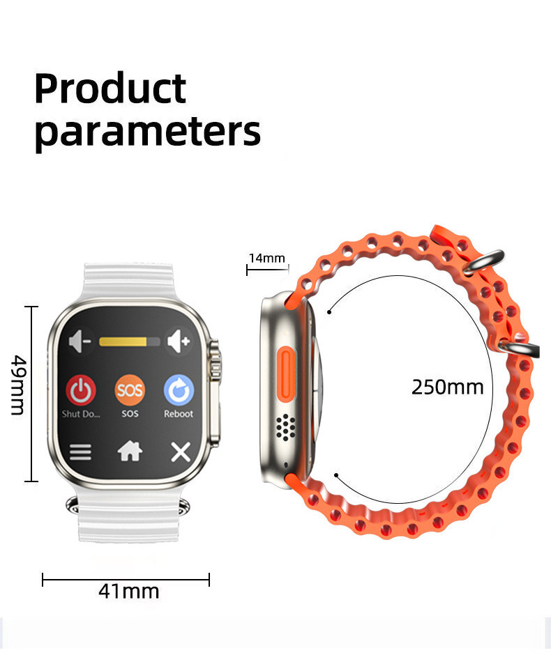 【4G SIM card】S8 Ultra smart watch with sim slot and wifi GS29 ultra 4G ...