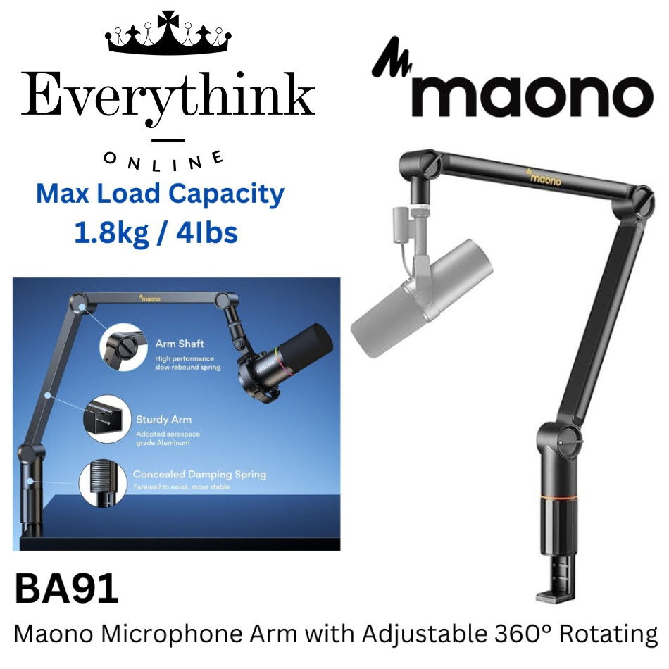 MAONO BA91 / BA90 MICROPHONE BOOM ARM STAND MIC HOLDER MICROPHONE STAND ...