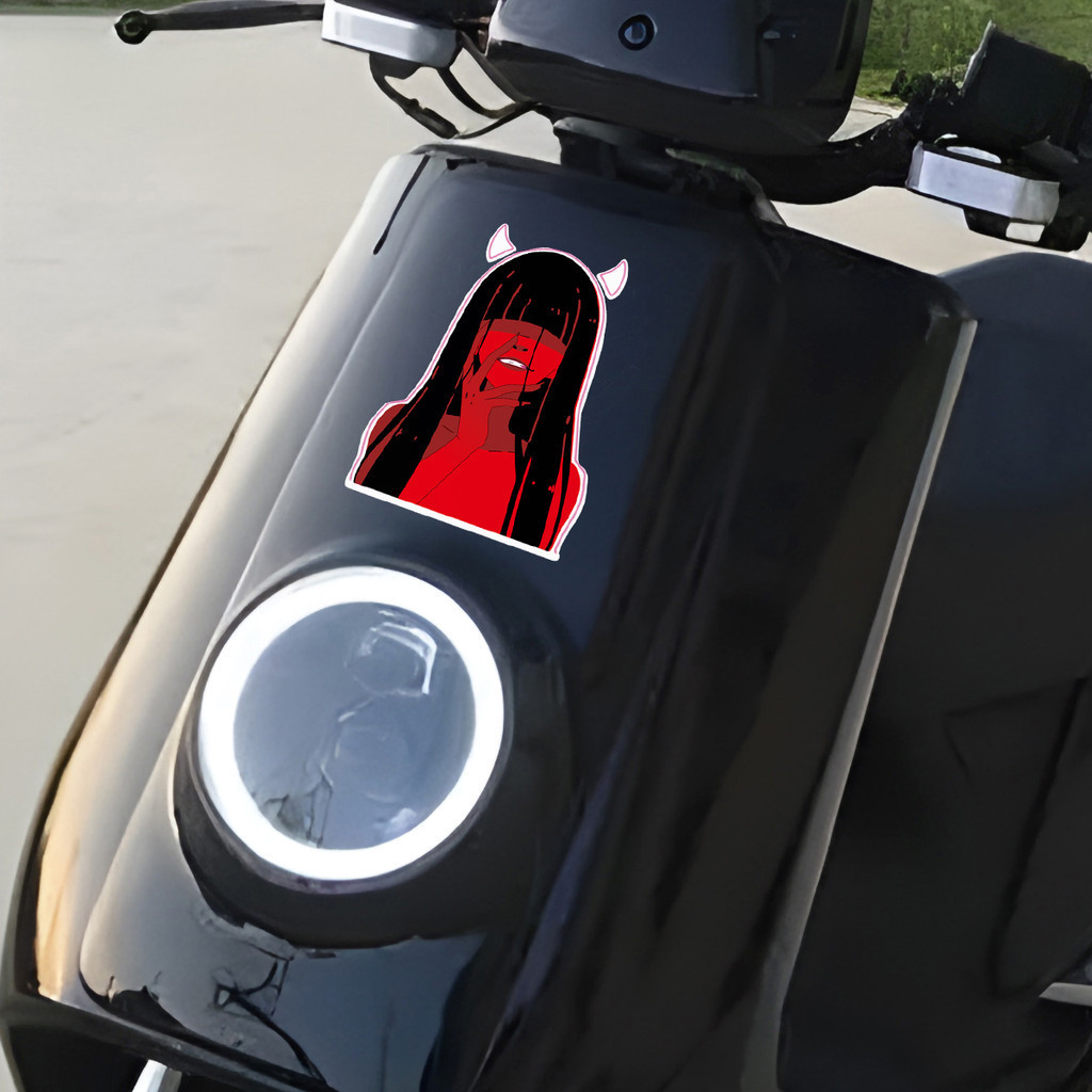 JDM Red Devil Goddess Waterproof Reflective Scratches Cover Bumper Door ...