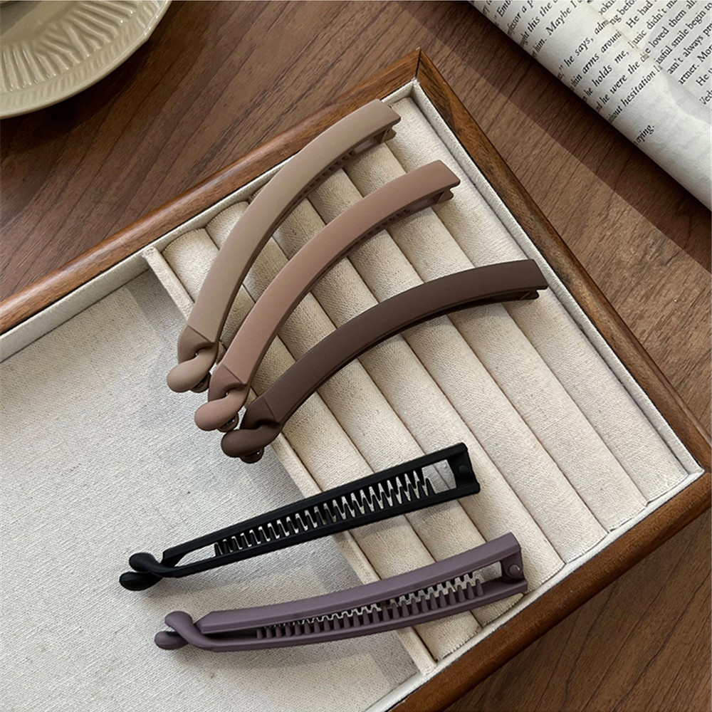 Frosted Banana Clip Vertical Clip High-end Back Head Hair Pinch Women's ...