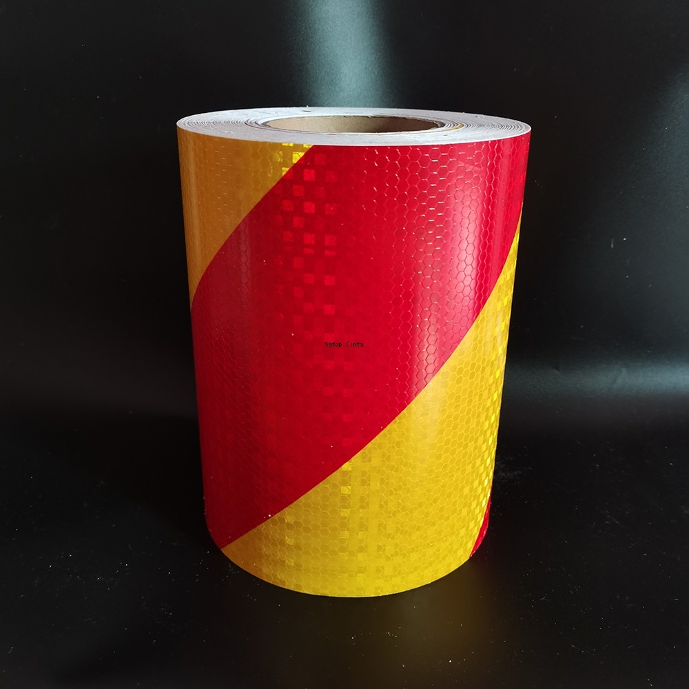 5/10/15/20cm*3m Reflective Tape Outdoor Waterproof Red-Yellow Strip ...