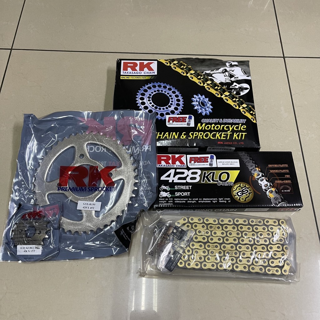SUZUKI GSX-R150 GSX-S R150 GSX-R 150 GSXR150 SPROCKET SET ORIGINAL RK ...