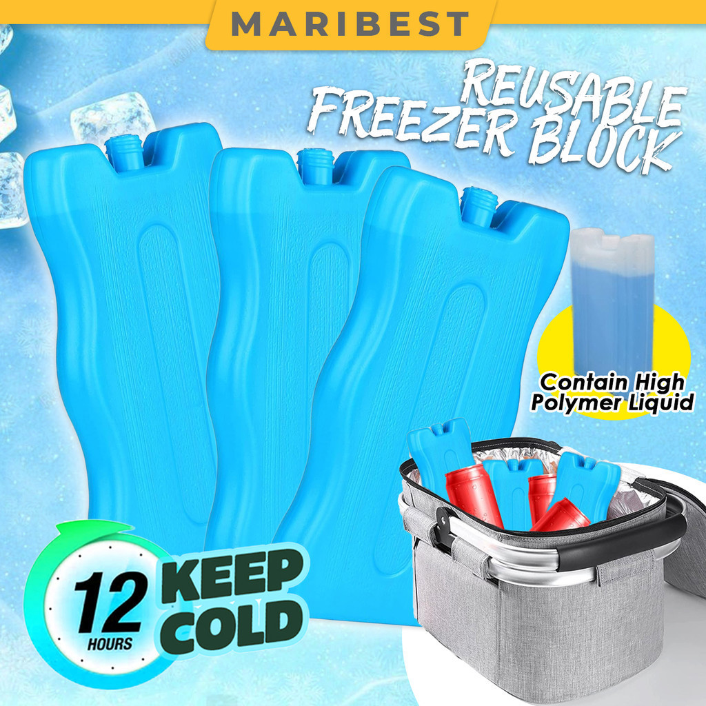 400ML Reusable Ice Pack Ice Block for Cooler Box Ice Bricks Block For ...