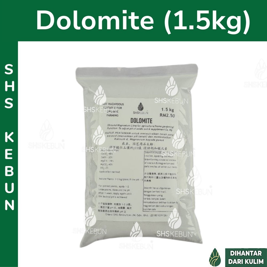 Kapur Pertanian Dolomite (Ground Magnesium Limestone) GML for Gardening ...