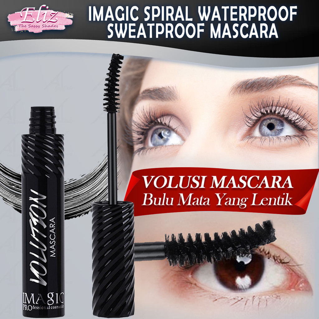 IMAGIC Spiral Waterproof Sweatproof Curling Natural Long Lashes Eye Mascara | Shopee Malaysia