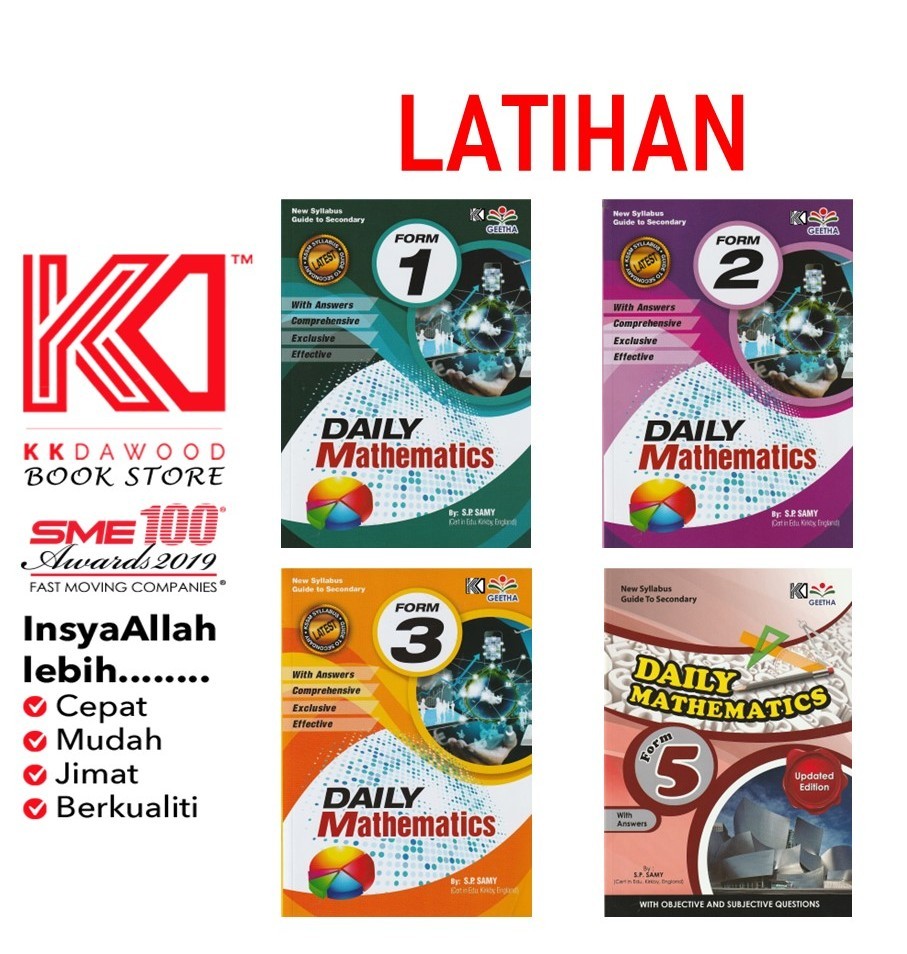 [KKD] Geetha: Daily Mathematics Form 1, 2, 3 & 5 | Shopee Malaysia